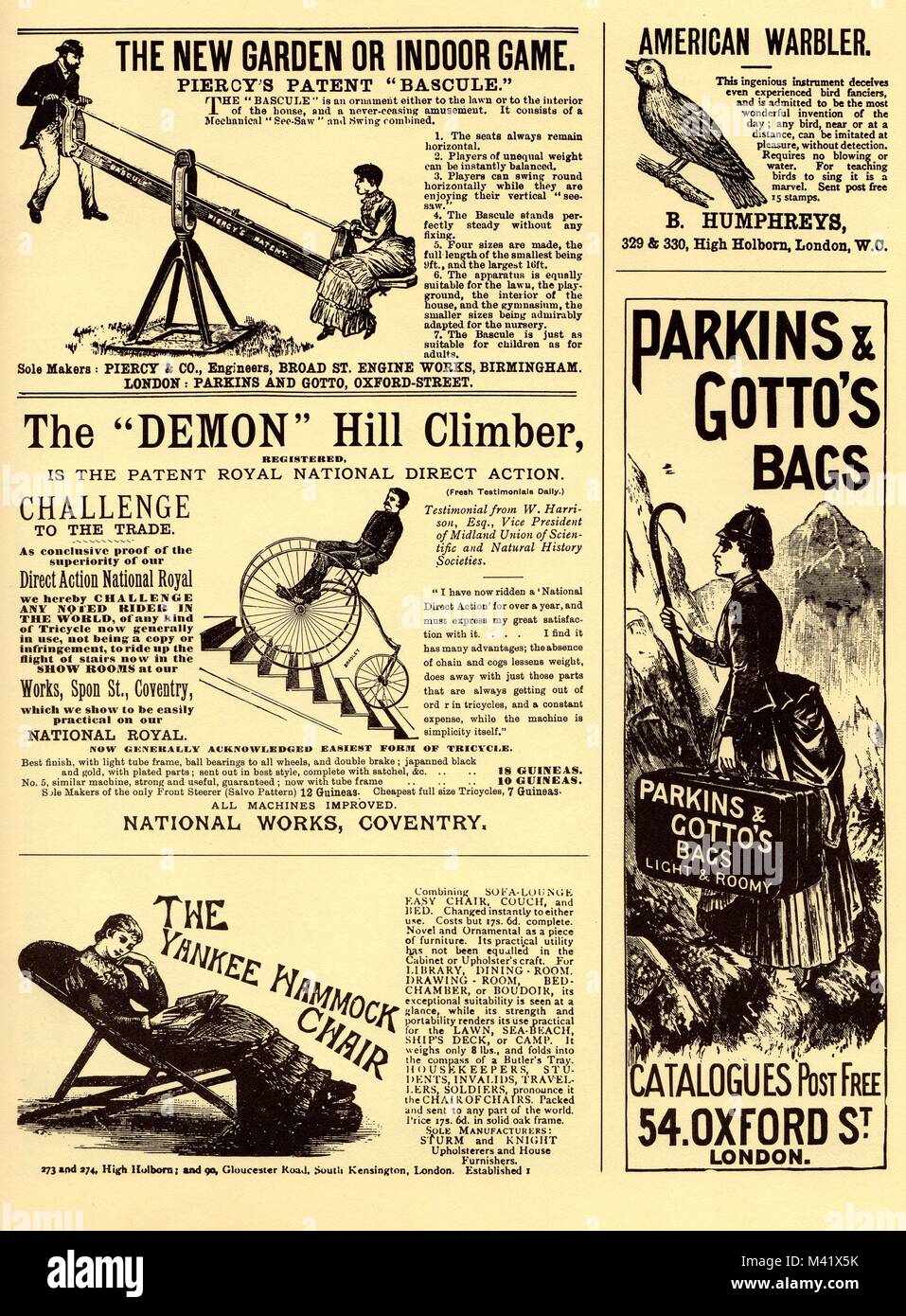 Selection of Victorian and Edwardian advertisements Stock Photo - Alamy