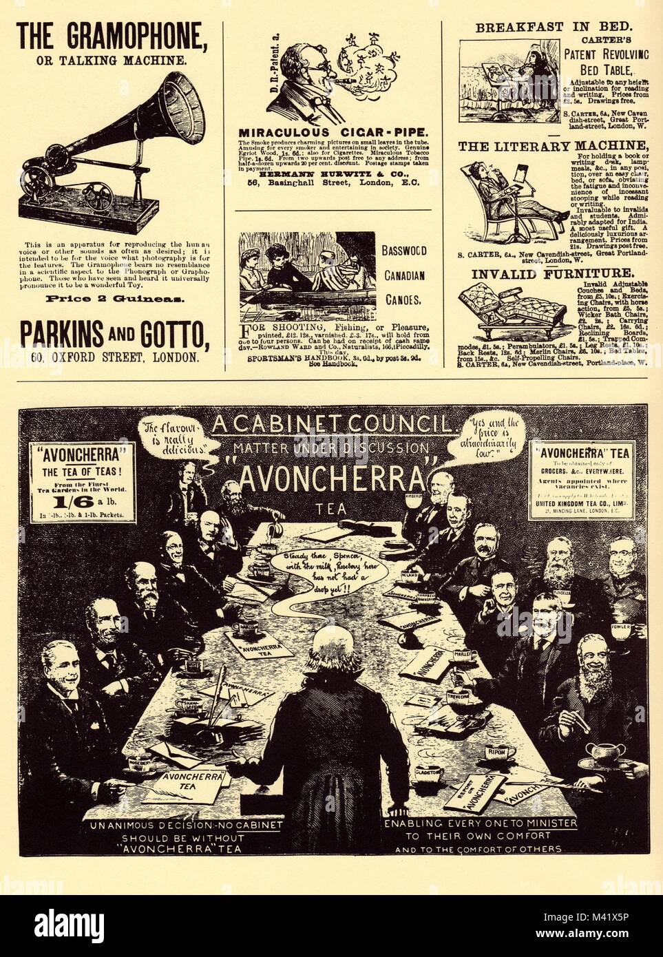 Selection of Victorian and Edwardian advertisements Stock Photo - Alamy