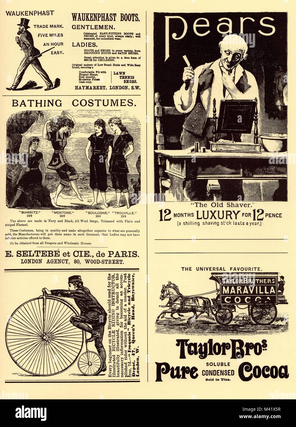 Selection of Victorian and Edwardian advertisements Stock Photo - Alamy