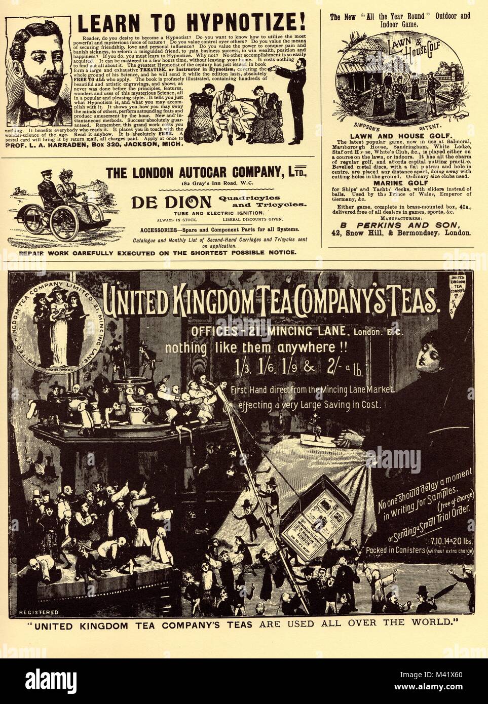 Selection of Victorian and Edwardian advertisements Stock Photo - Alamy