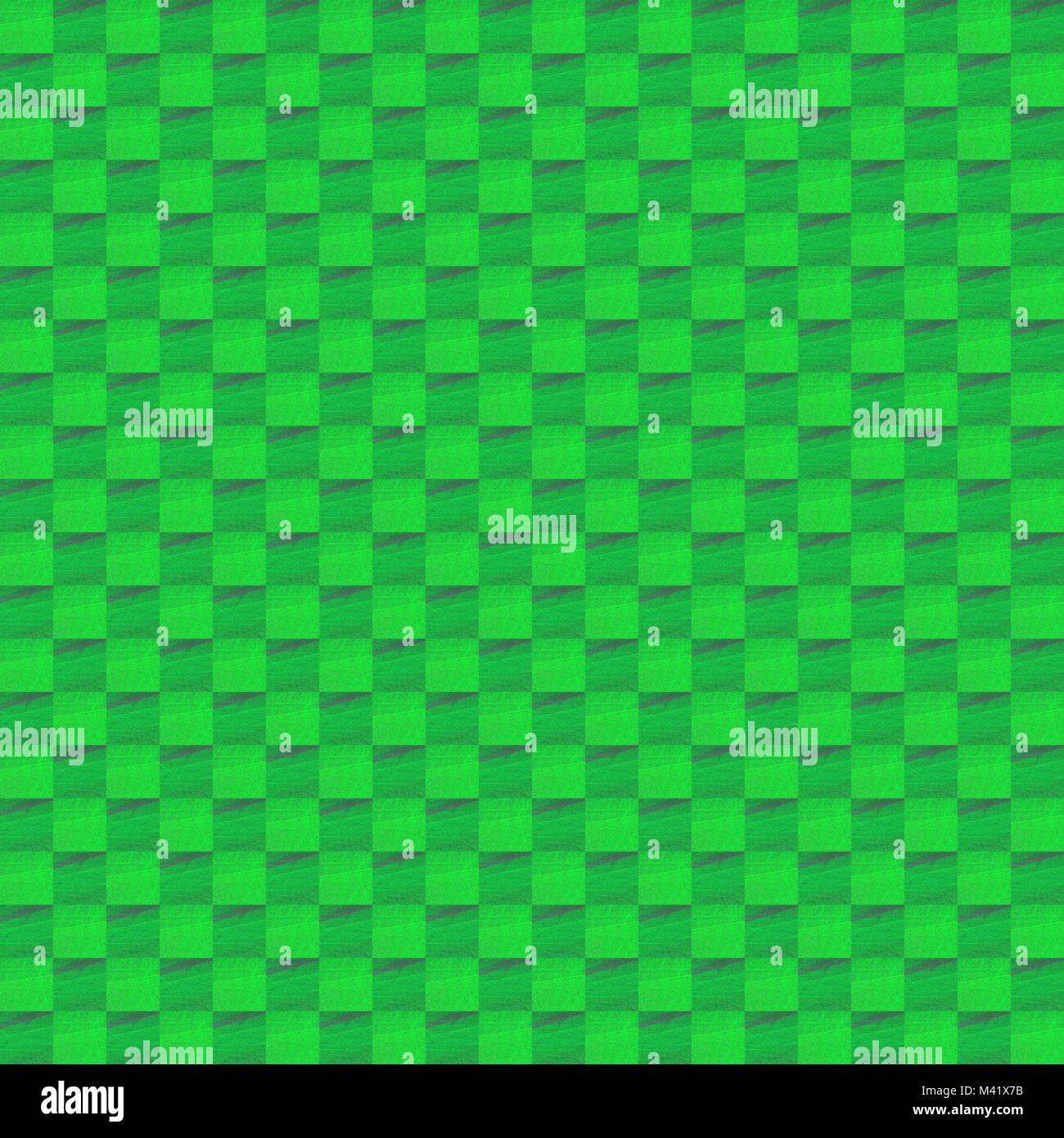 Grunge seamless abstract green square texture on white background ...
