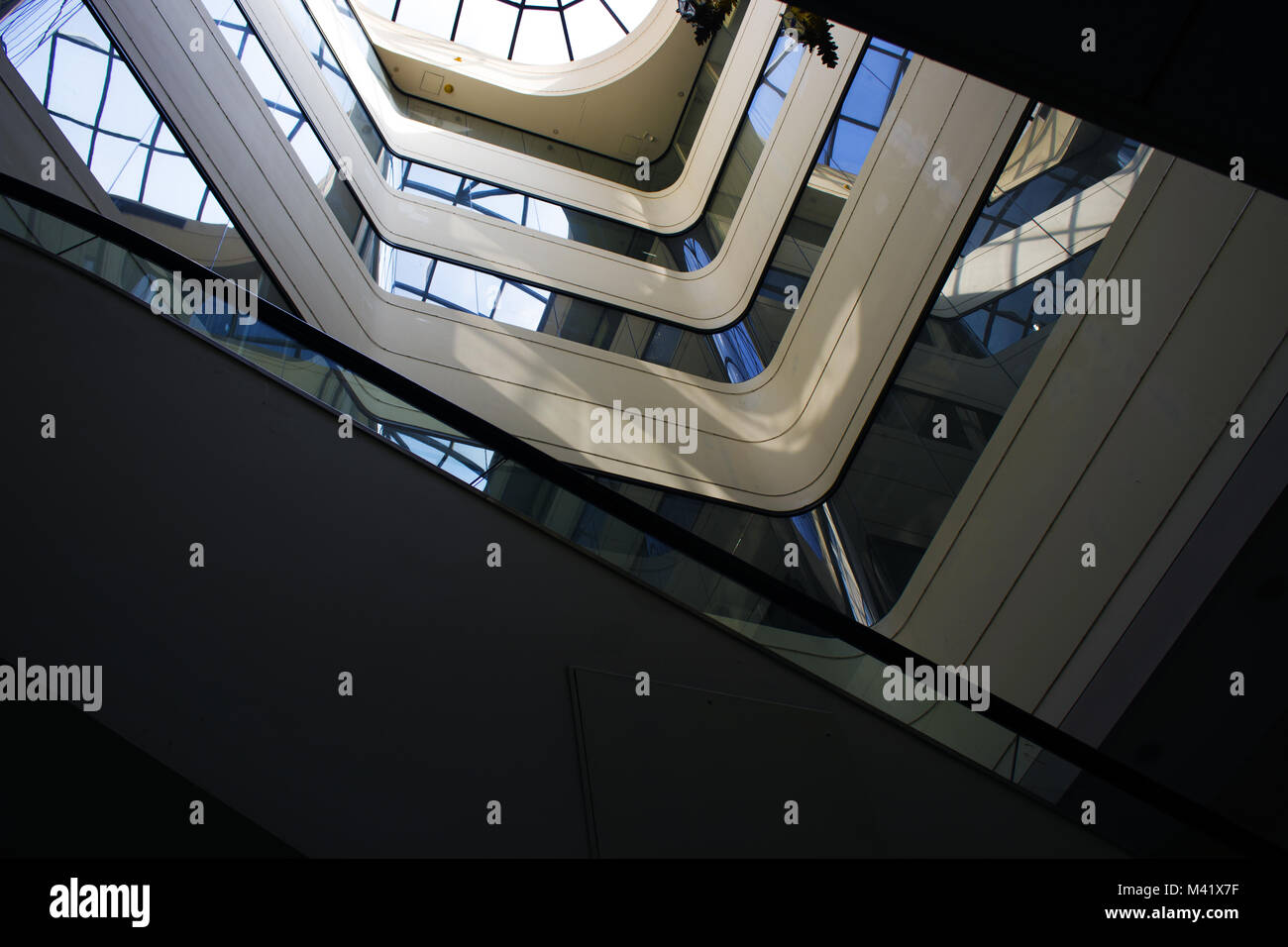 interior of a shopping mall, looking up at the ceiling Stock Photo - Alamy