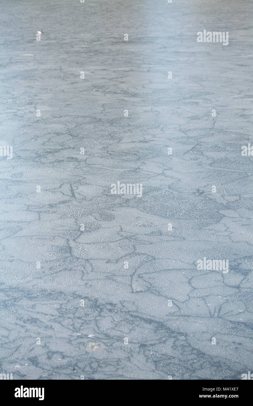 ice cover on an icebound lake Stock Photo - Alamy