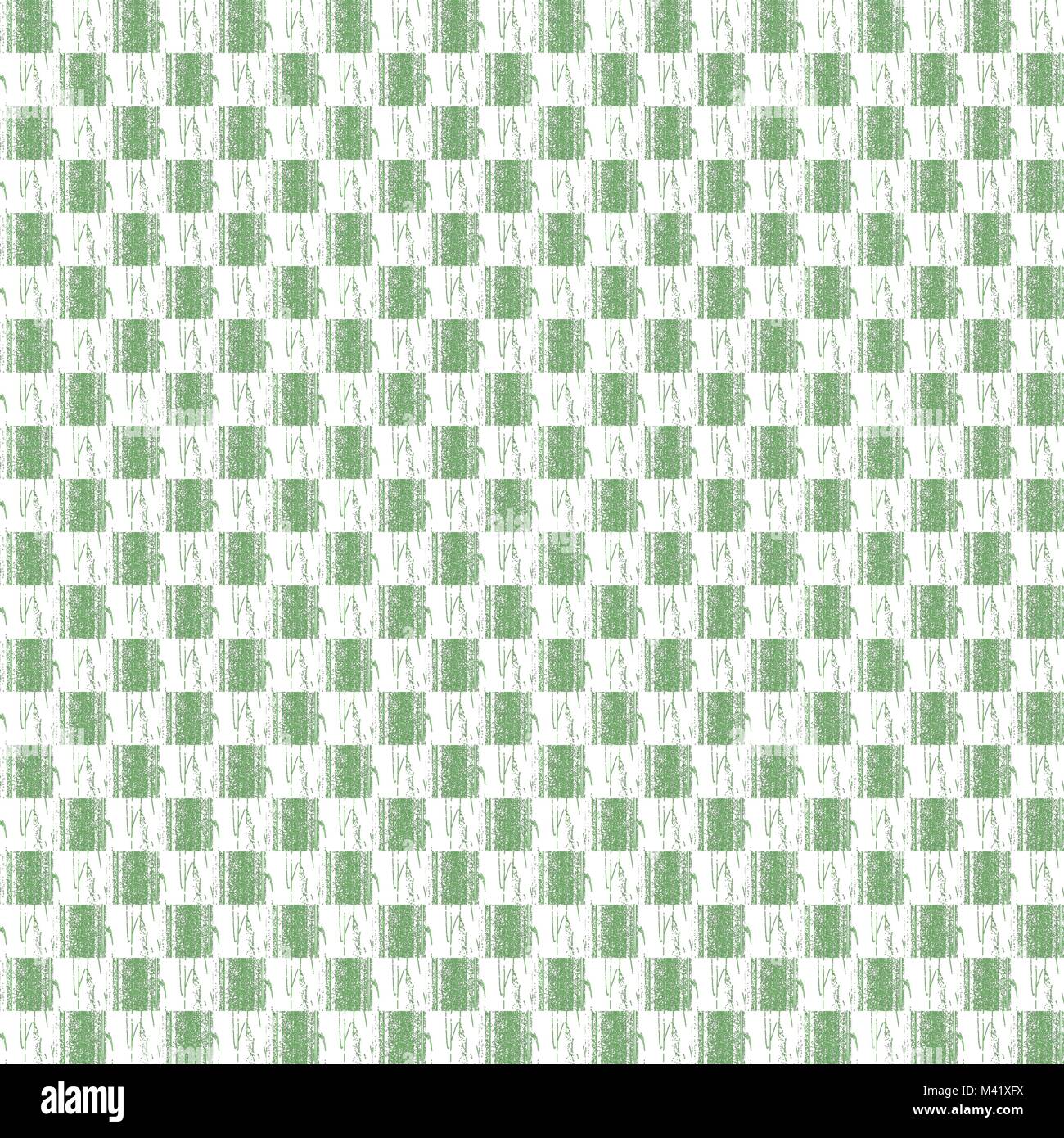 Grunge seamless abstract green square texture on white background ...