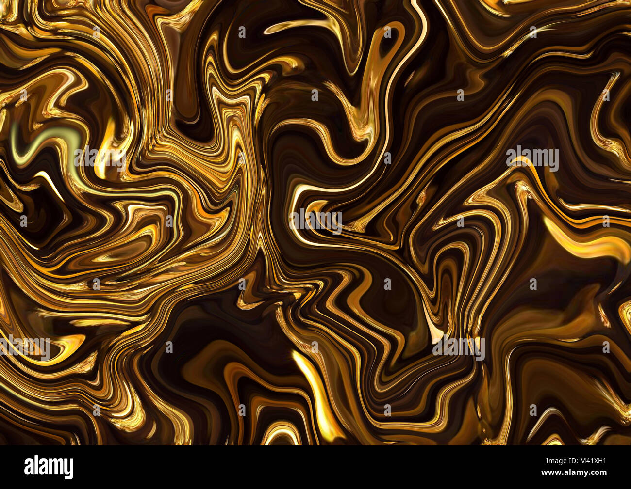 Liquid dark gold marble background. Marbling texture design. Abstract ...