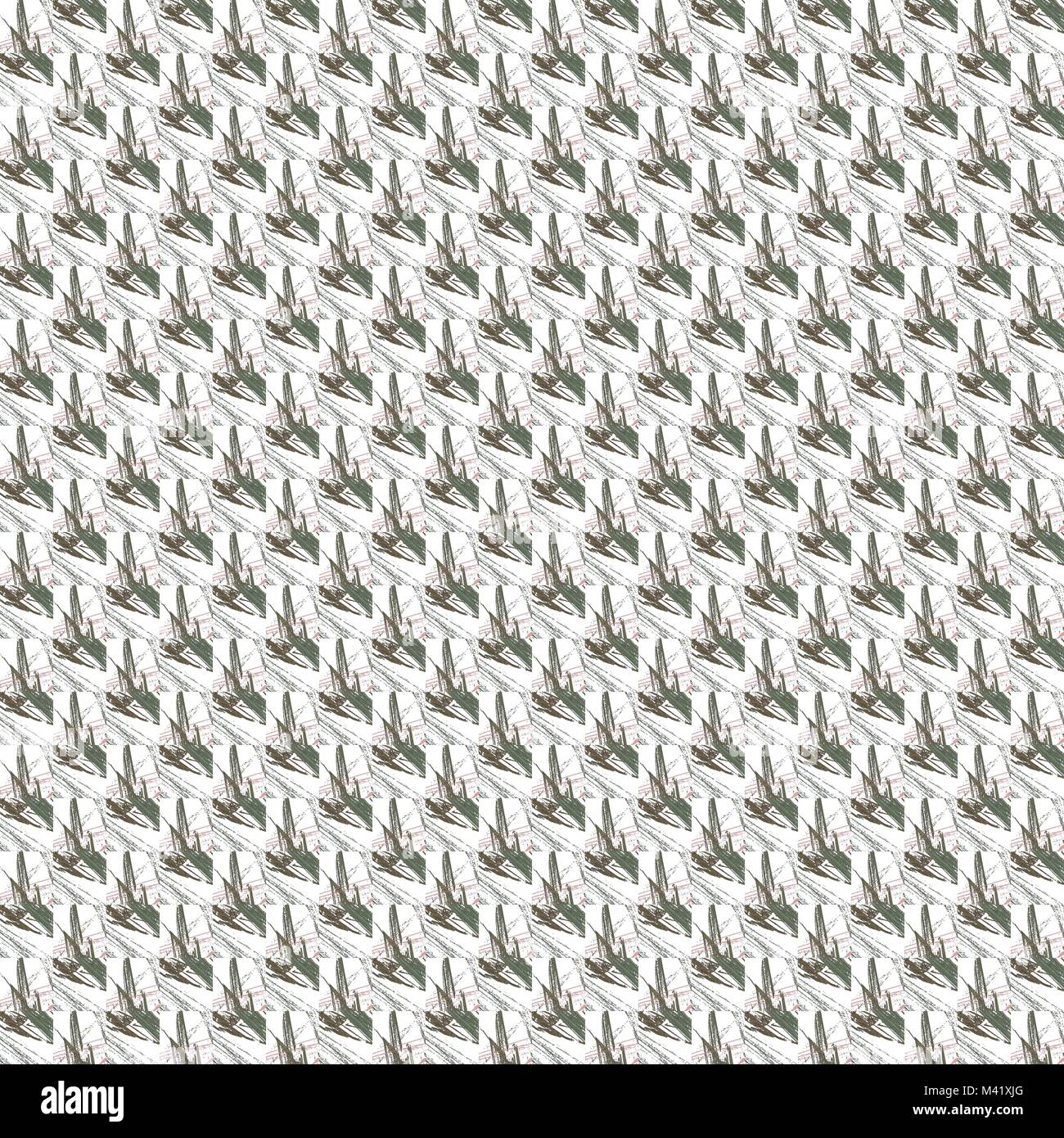 Grunge seamless abstract green square texture on white background ...