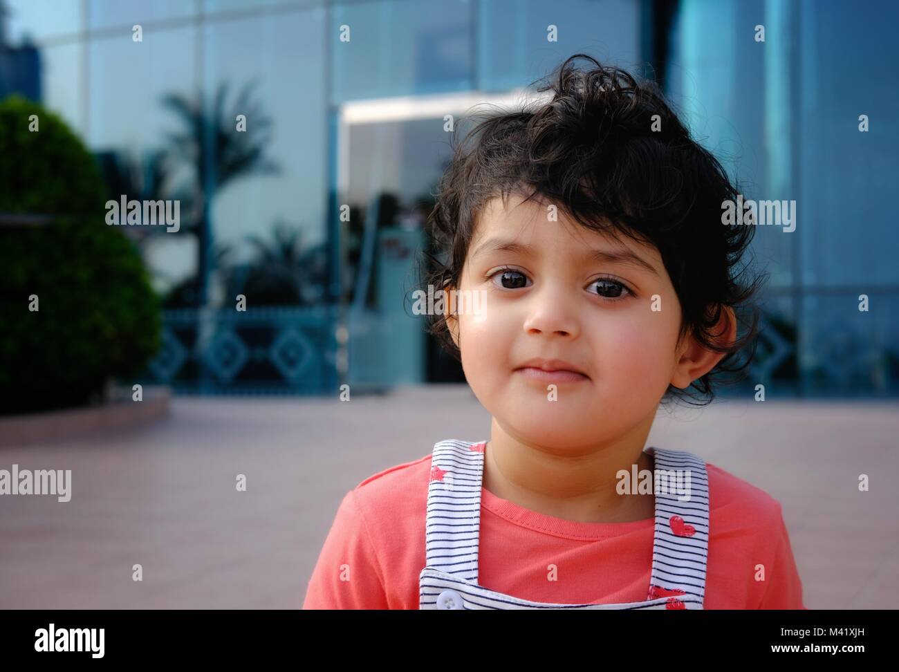 Close up head shot of Healthy Kid posing for the camera in front of ...