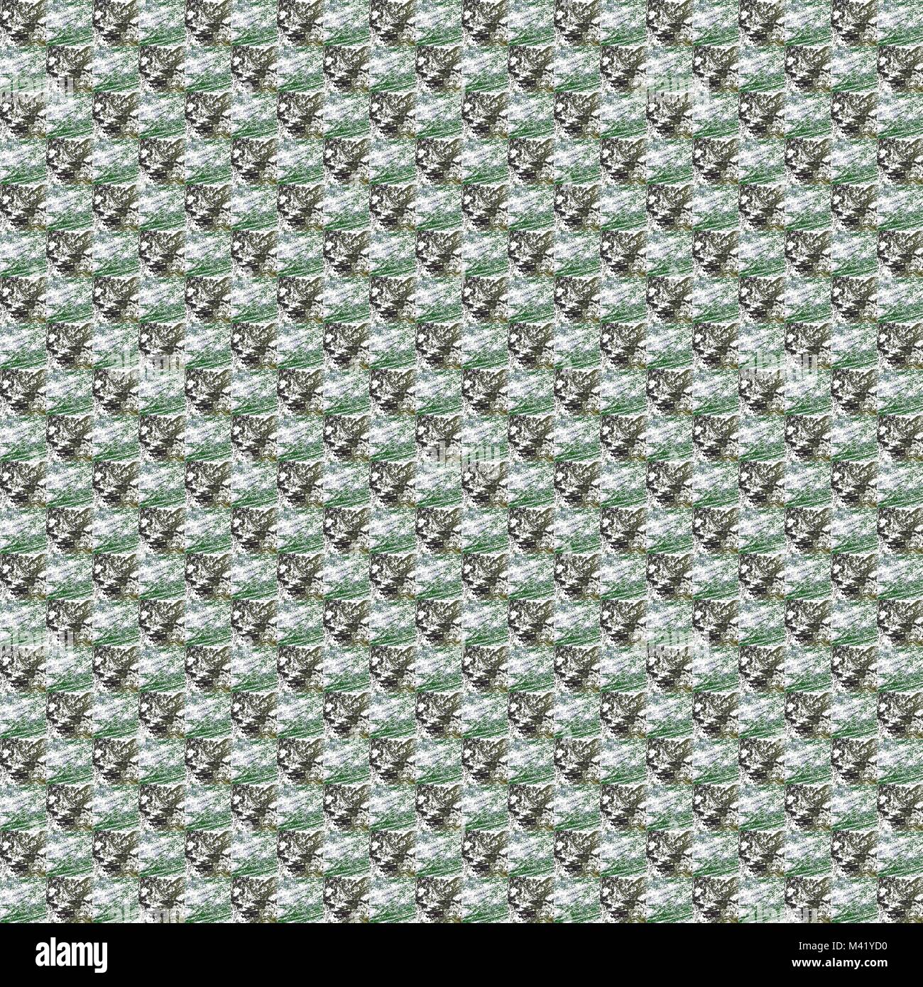 Grunge seamless abstract green square texture on white background ...