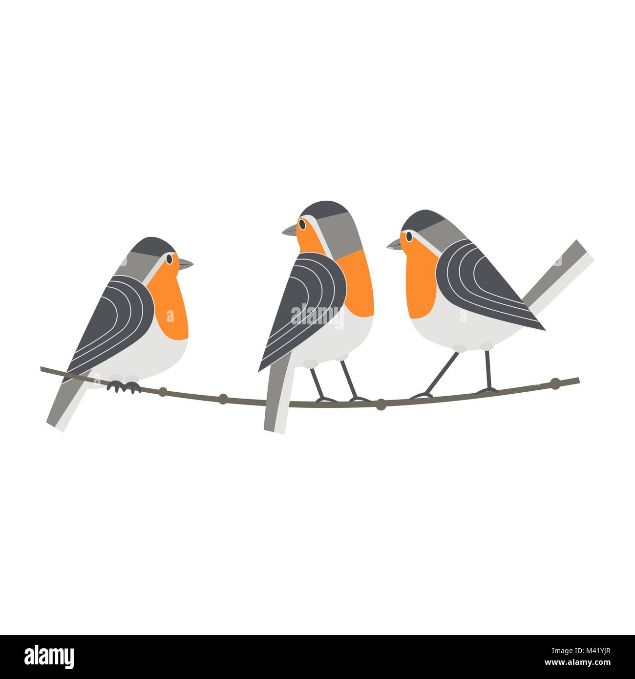 Cute robin icon Stock Vector Image & Art - Alamy