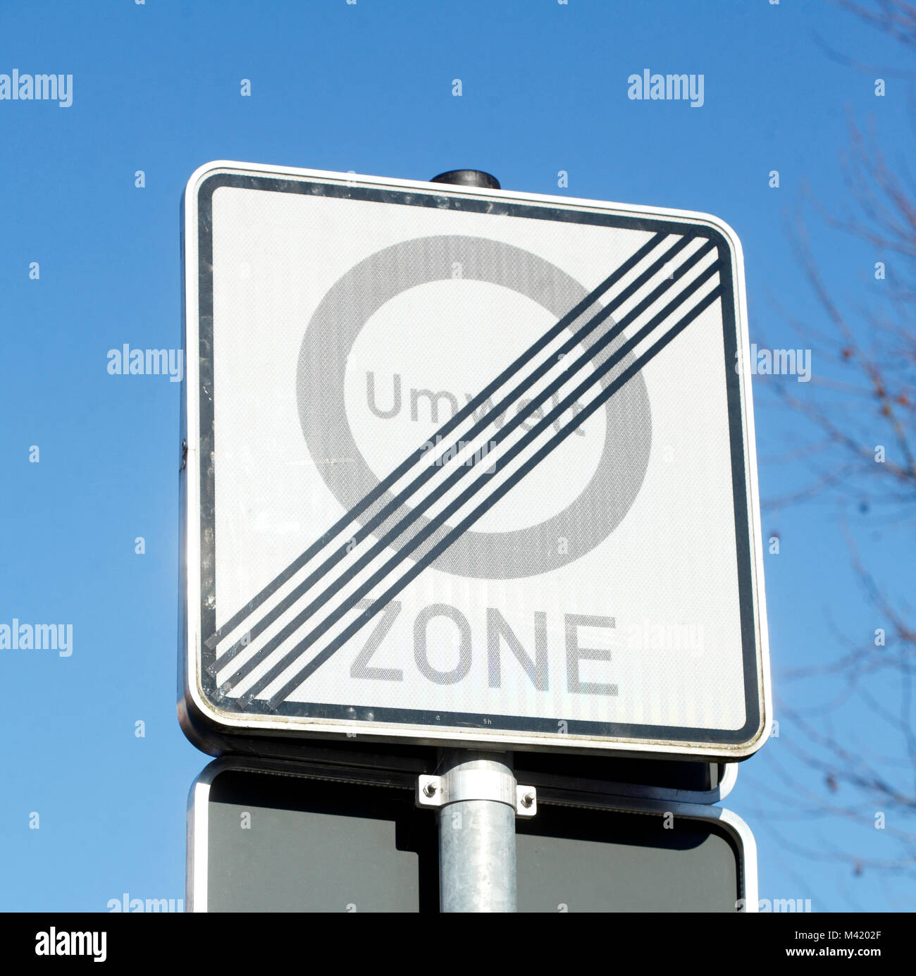 Road Sign End of an Environmental zone Stock Photo - Alamy