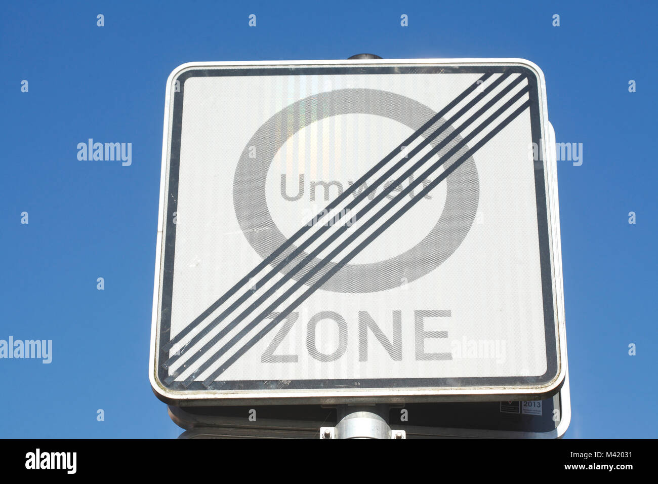 Road Sign End of an Environmental zone Stock Photo - Alamy