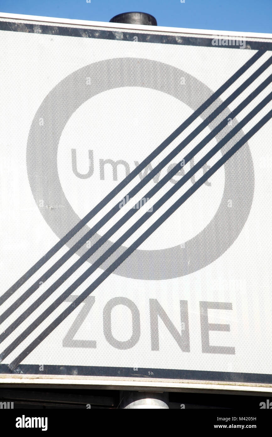 Road Sign End of an Environmental zone Stock Photo - Alamy