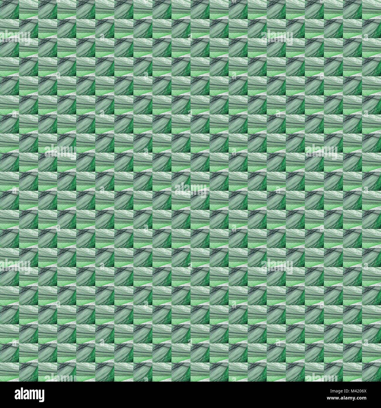 Grunge seamless abstract green square texture on white background ...