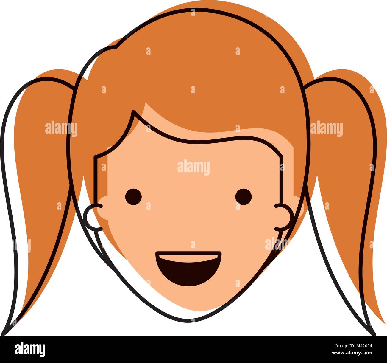 little girl head character Stock Vector Image & Art - Alamy