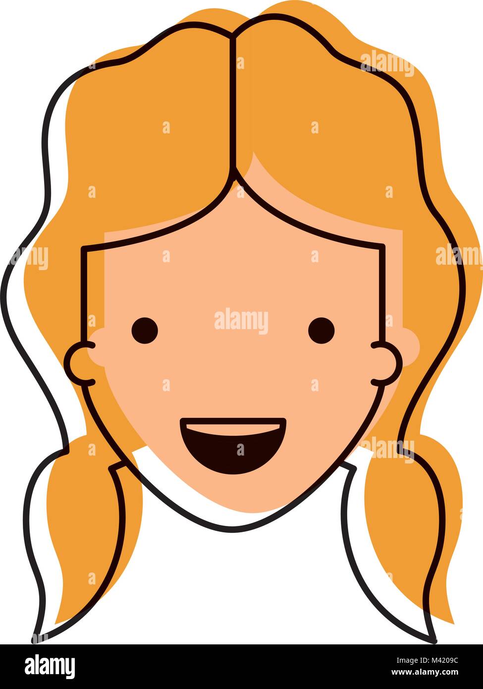 little girl head character Stock Vector Image & Art - Alamy
