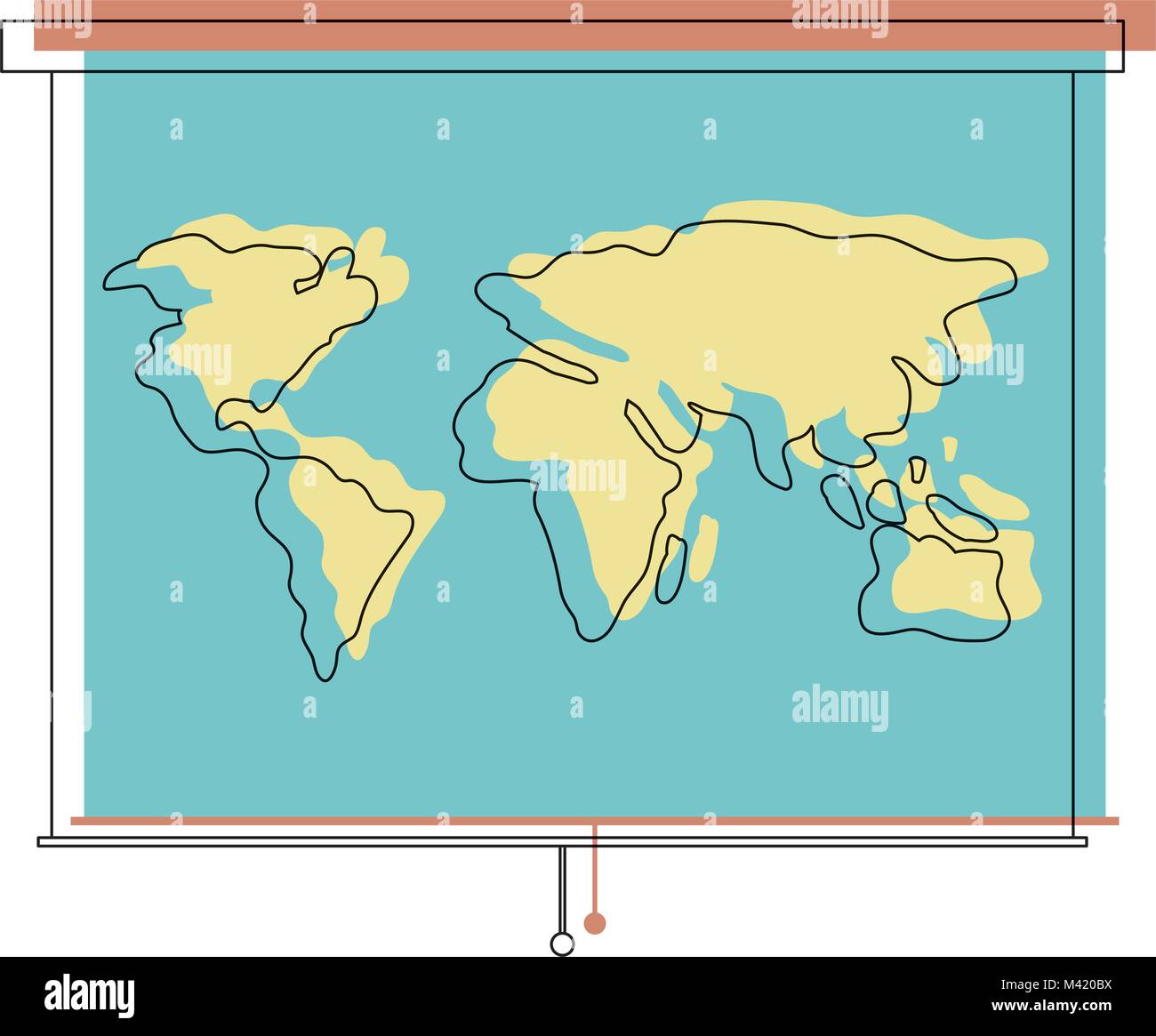 world map roller icon Stock Vector Image & Art - Alamy