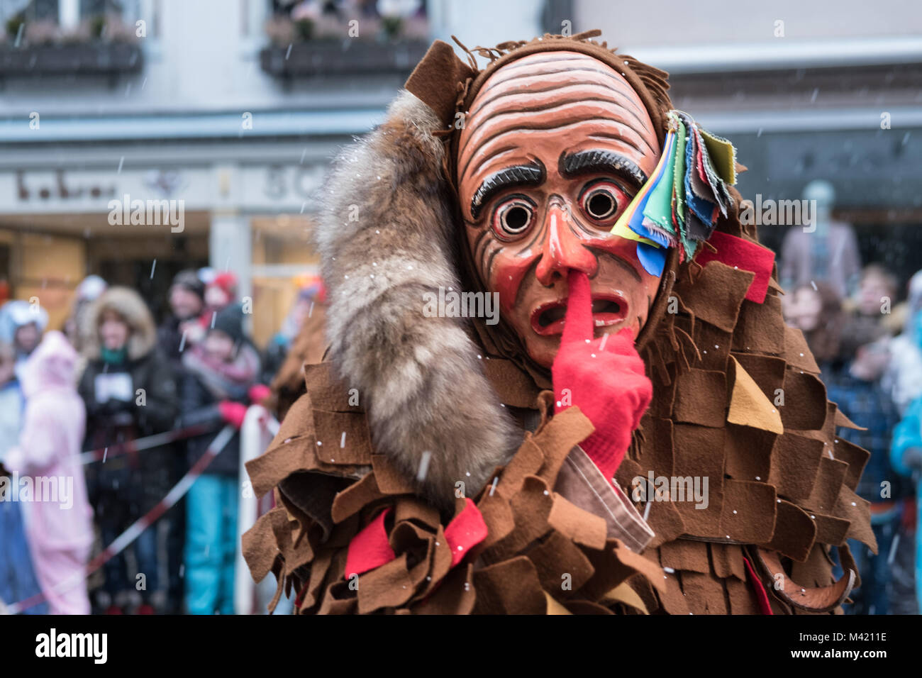Carnival parade in german region of Allgau, Baden-Wurttemberg, Wangen ...