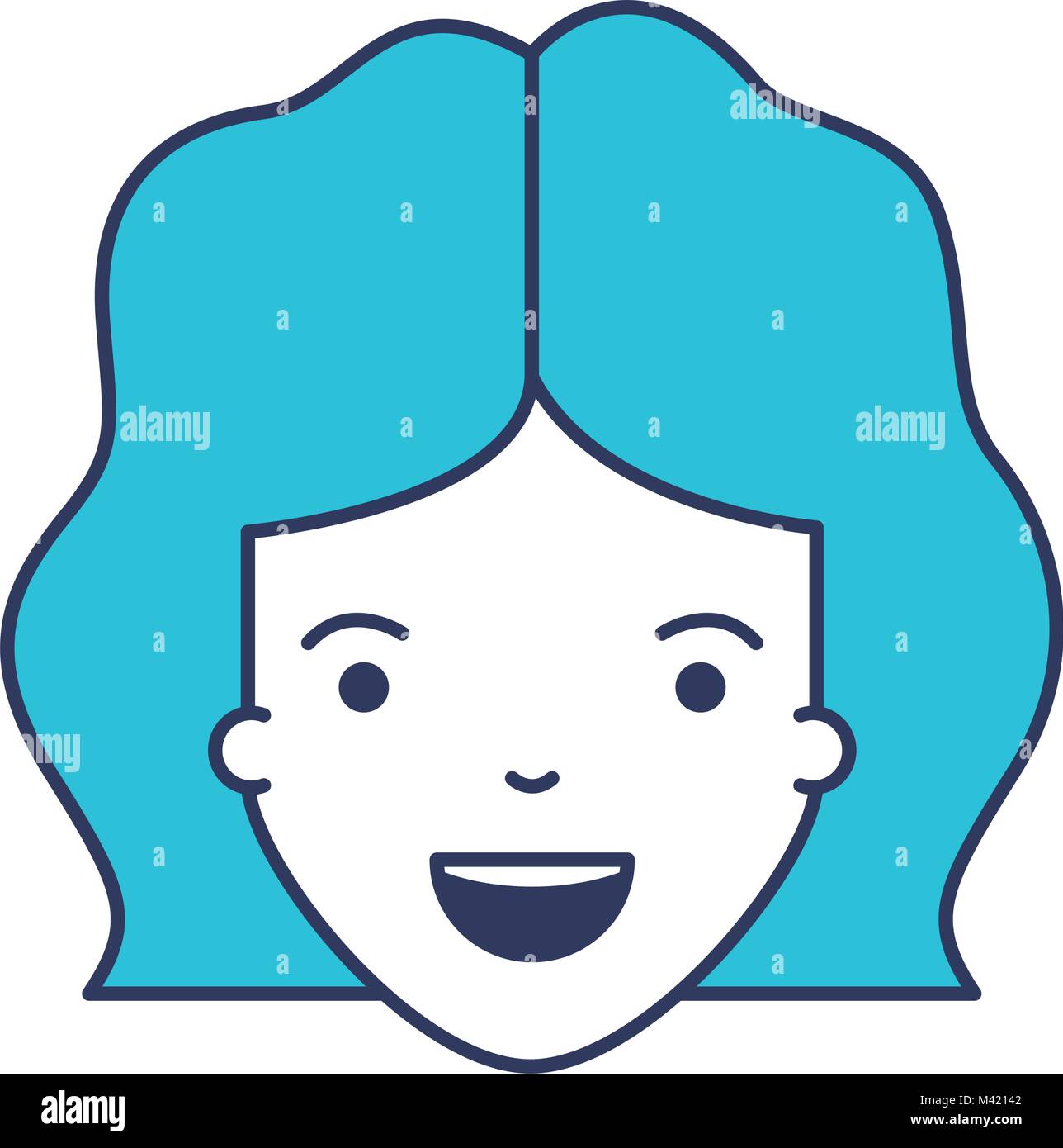 beautiful woman head avatar character Stock Vector Image & Art - Alamy