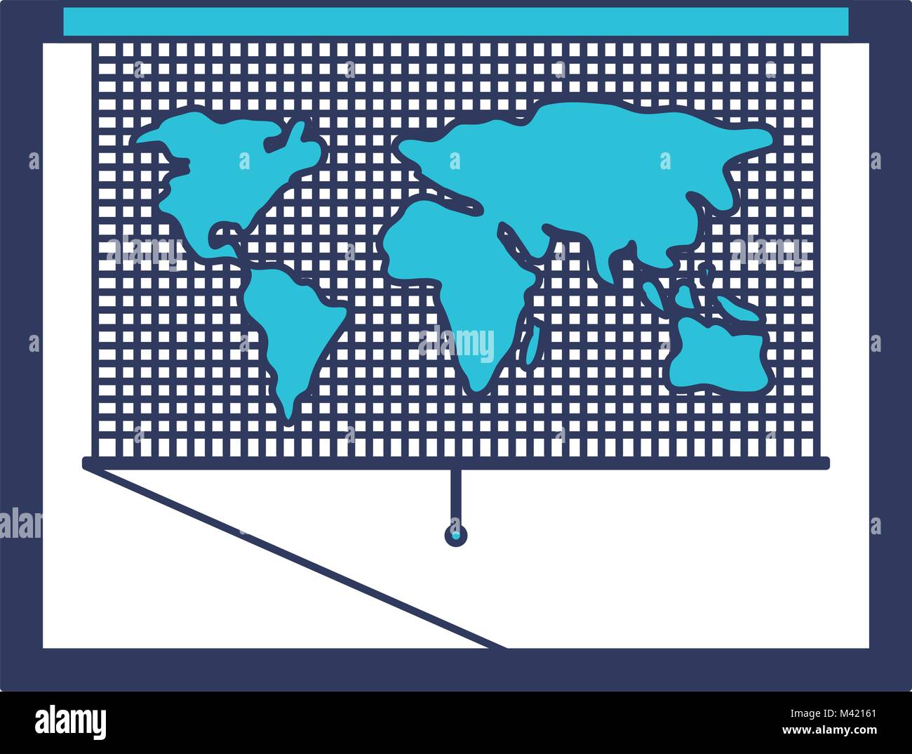 world map roller in chalkboard Stock Vector Image & Art - Alamy