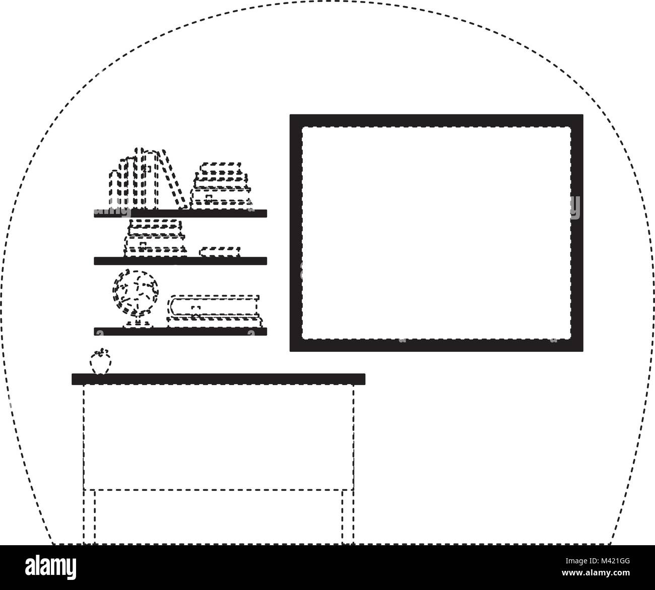 class room scene with bookcase Stock Vector Image & Art - Alamy