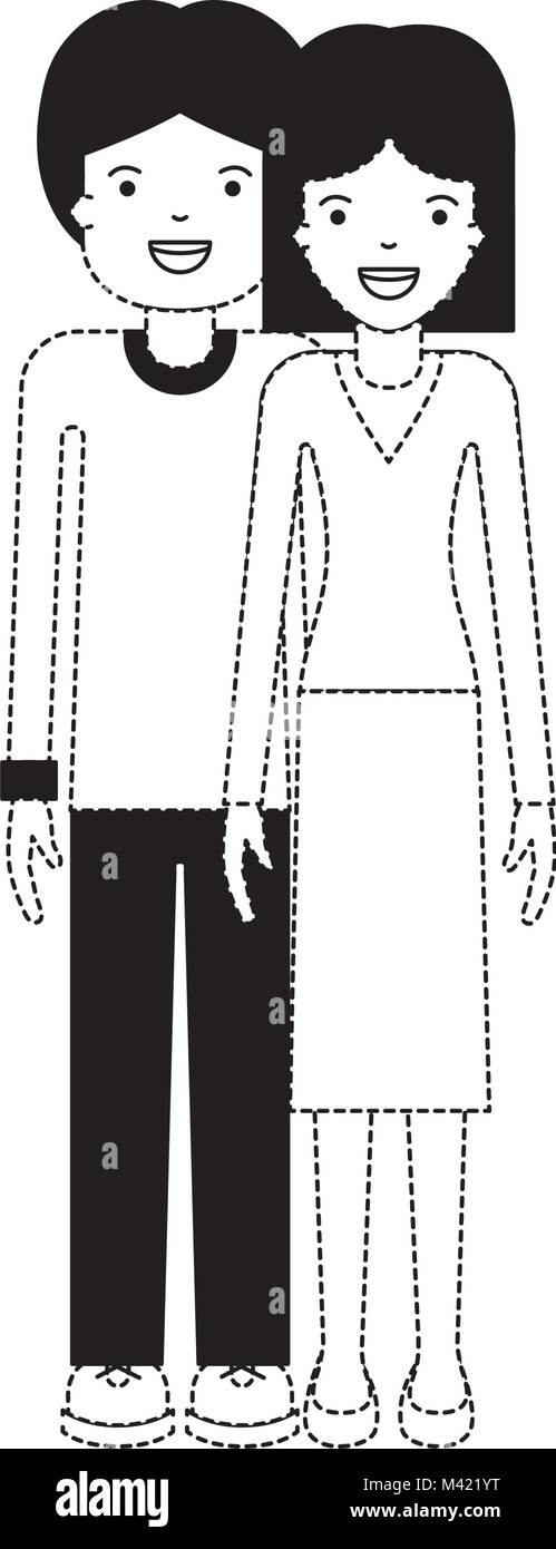 Young couple avatars characters hi-res stock photography and images - Alamy