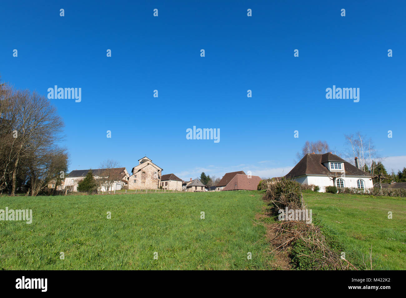 Little village in French Limousin Stock Photo - Alamy
