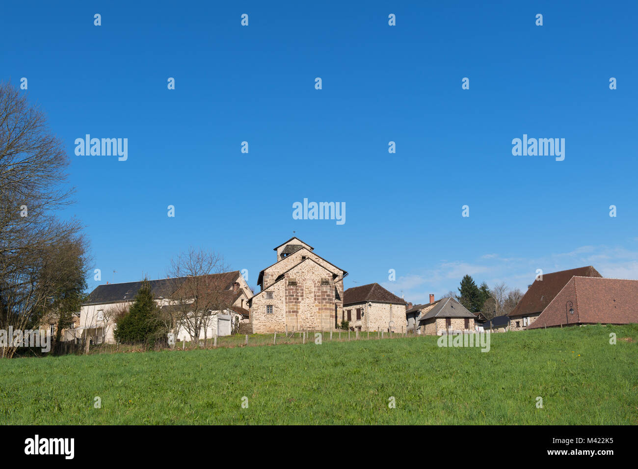 Little village in French Limousin Stock Photo - Alamy