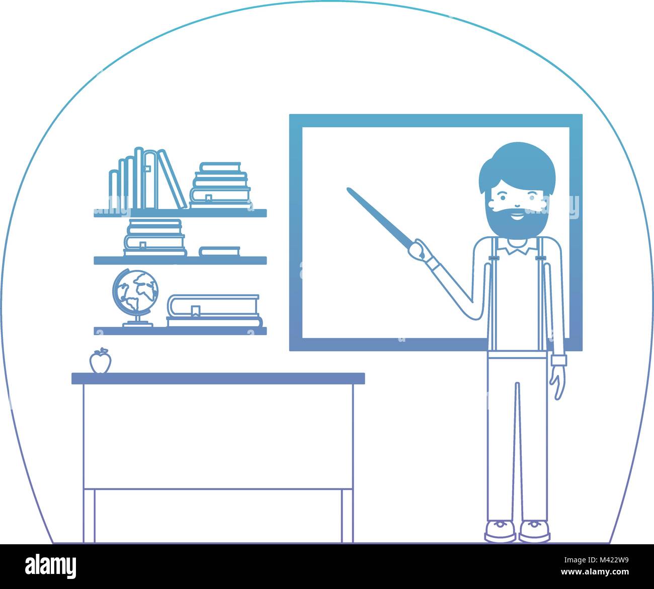 male teacher in classroom Stock Vector Image & Art - Alamy