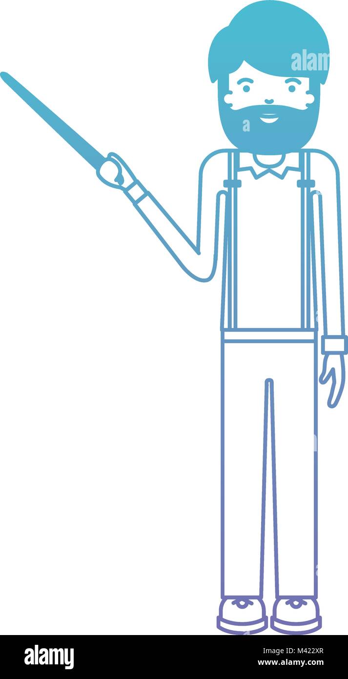 male teacher with pointing stick Stock Vector Image & Art - Alamy