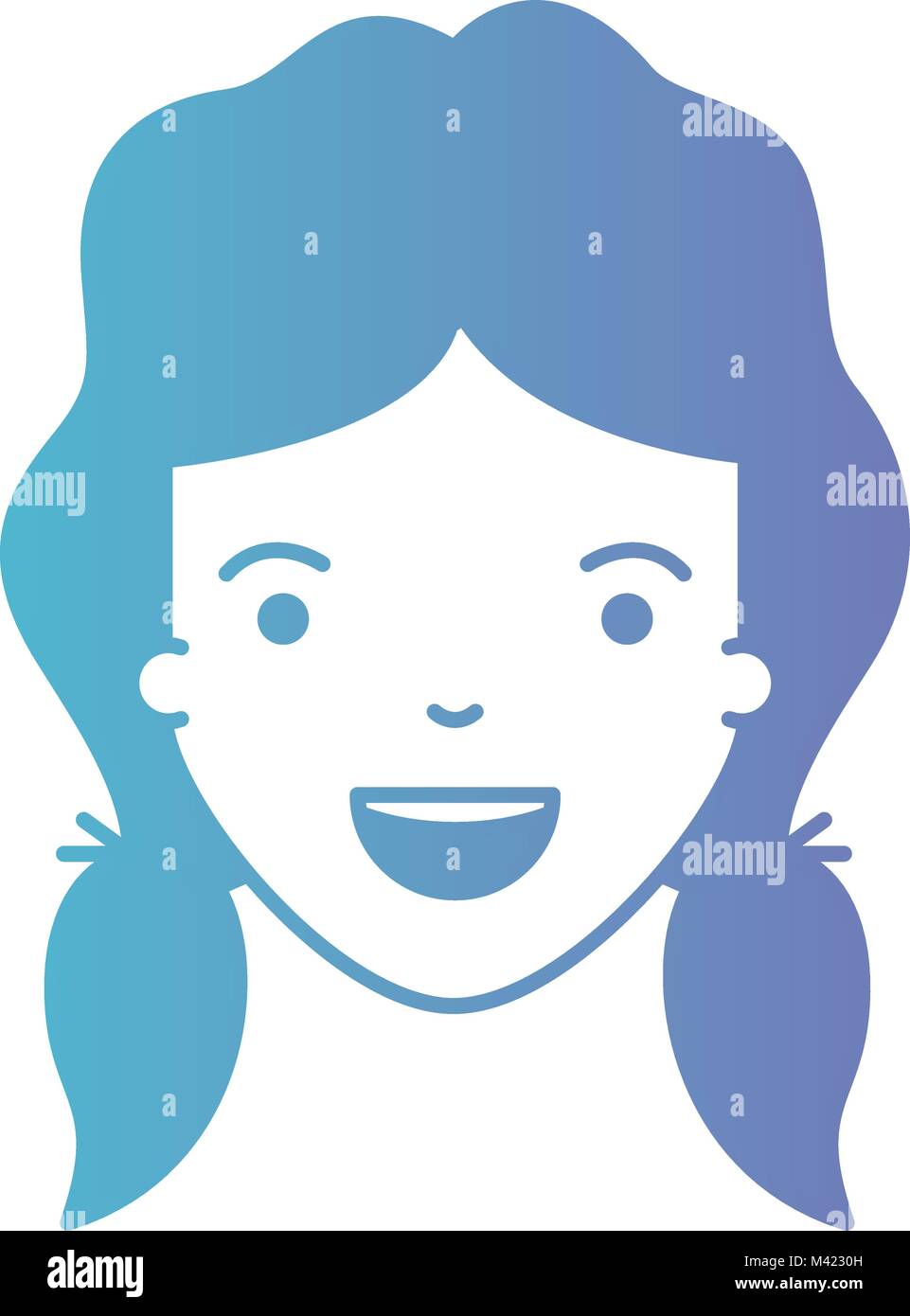little girl head character Stock Vector Image & Art - Alamy