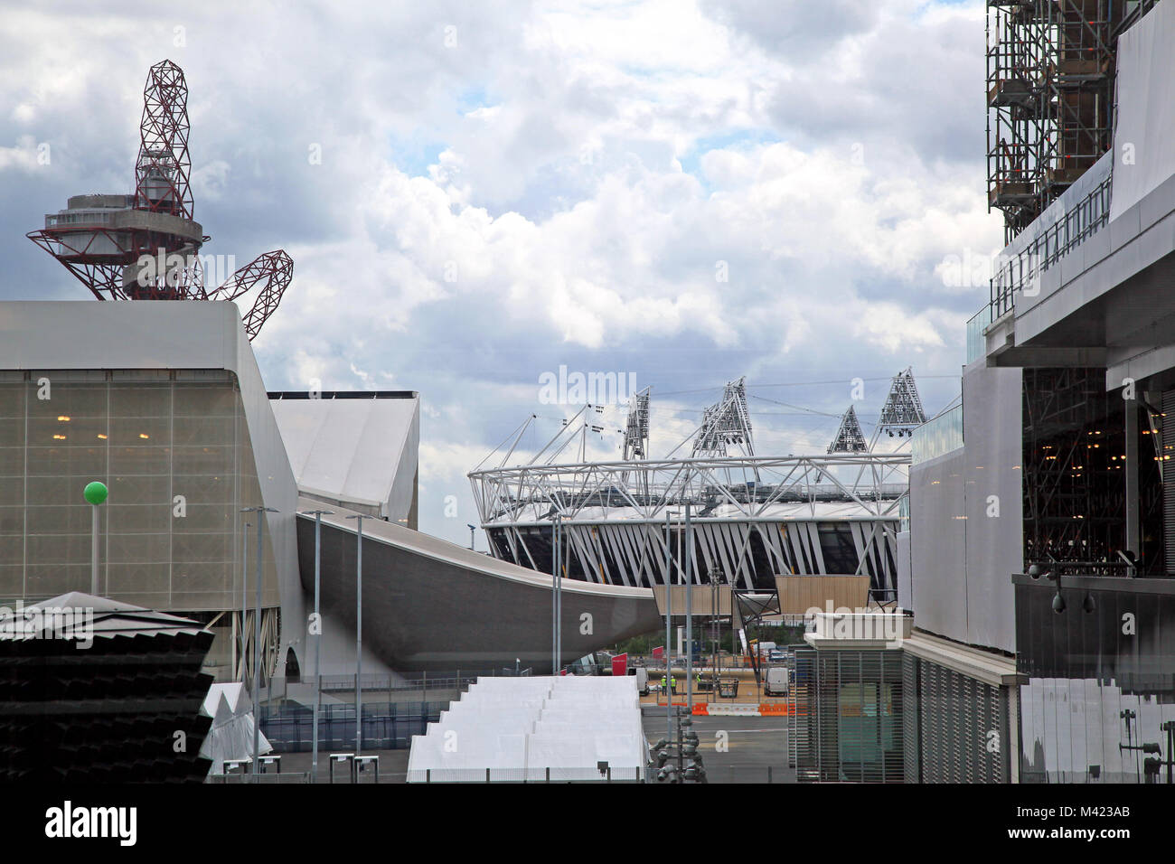 Construction site of olympic park in Stratford before summer Olympic ...