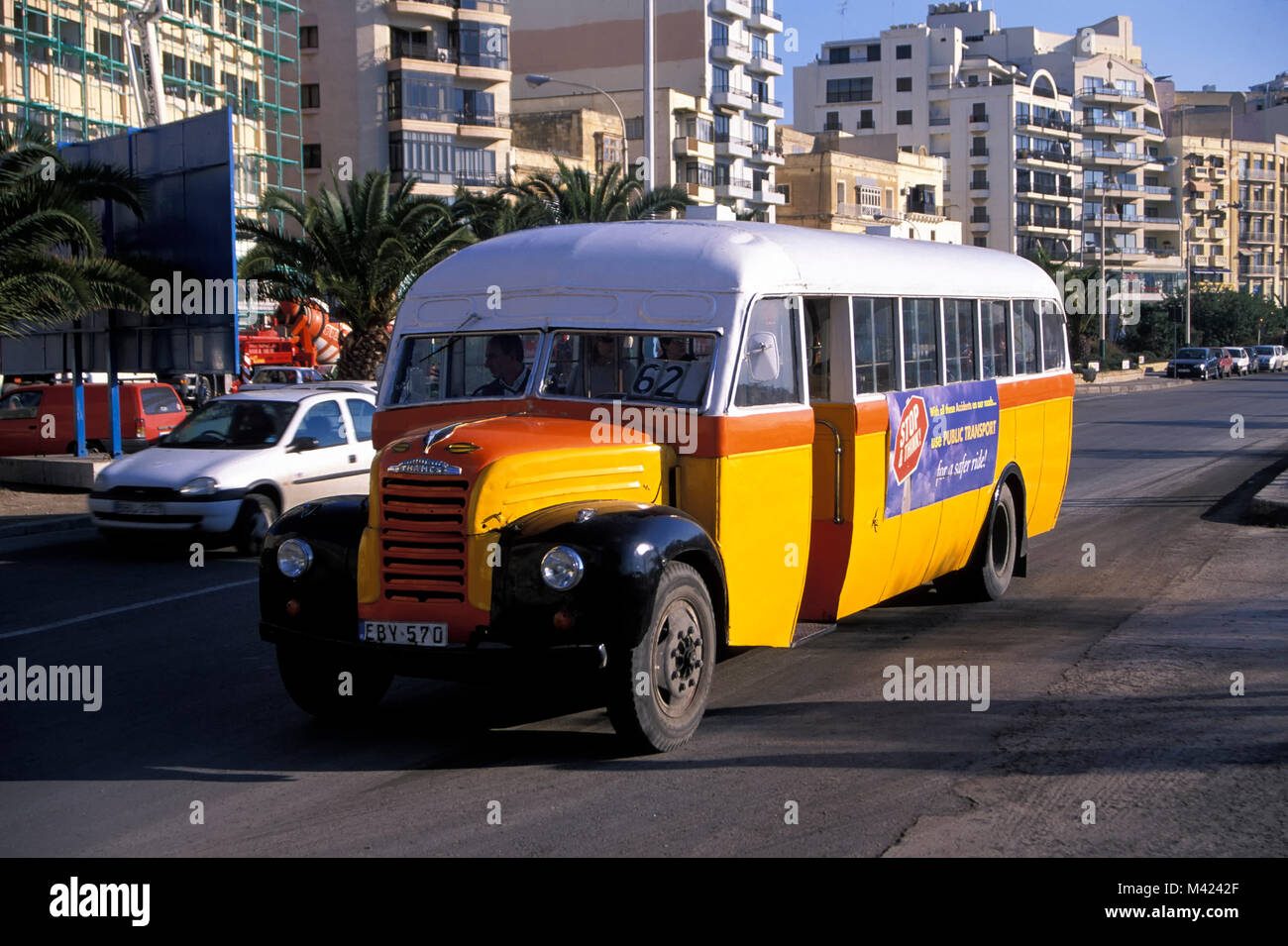 Typical old bus, Malta, Europe Stock Photo - Alamy