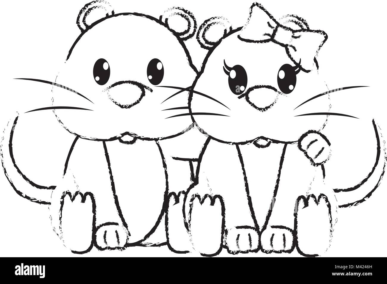 Mouse couple love Stock Vector Images - Alamy