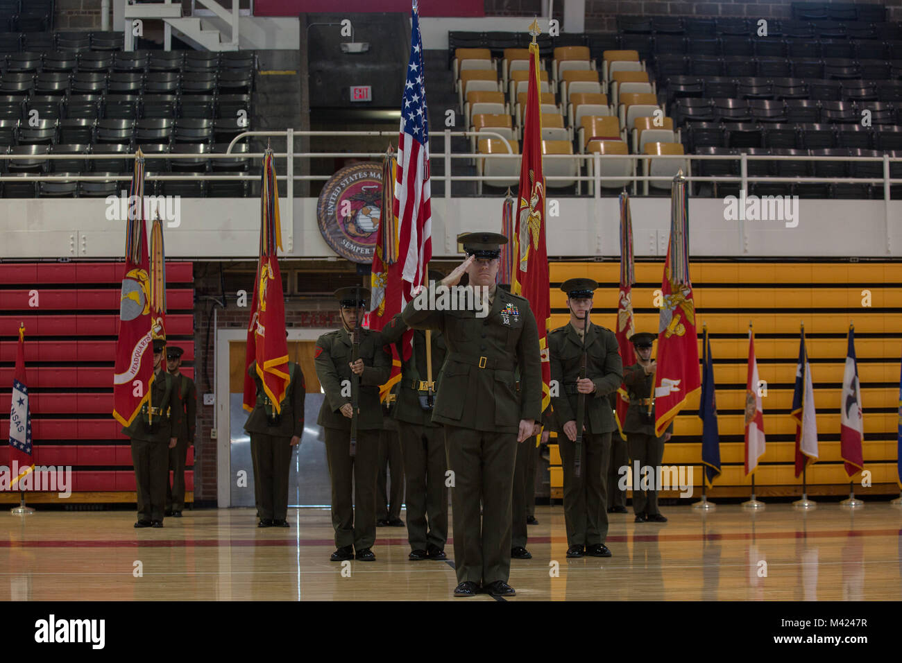 Marine corps battle colors hi-res stock photography and images - Alamy