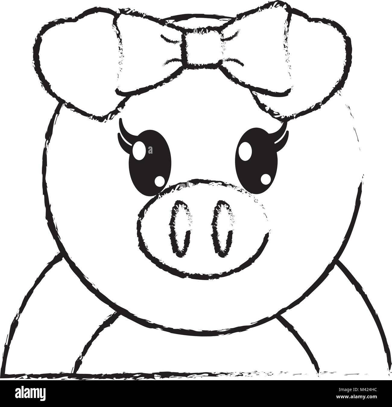 Female pig Stock Vector Images - Alamy