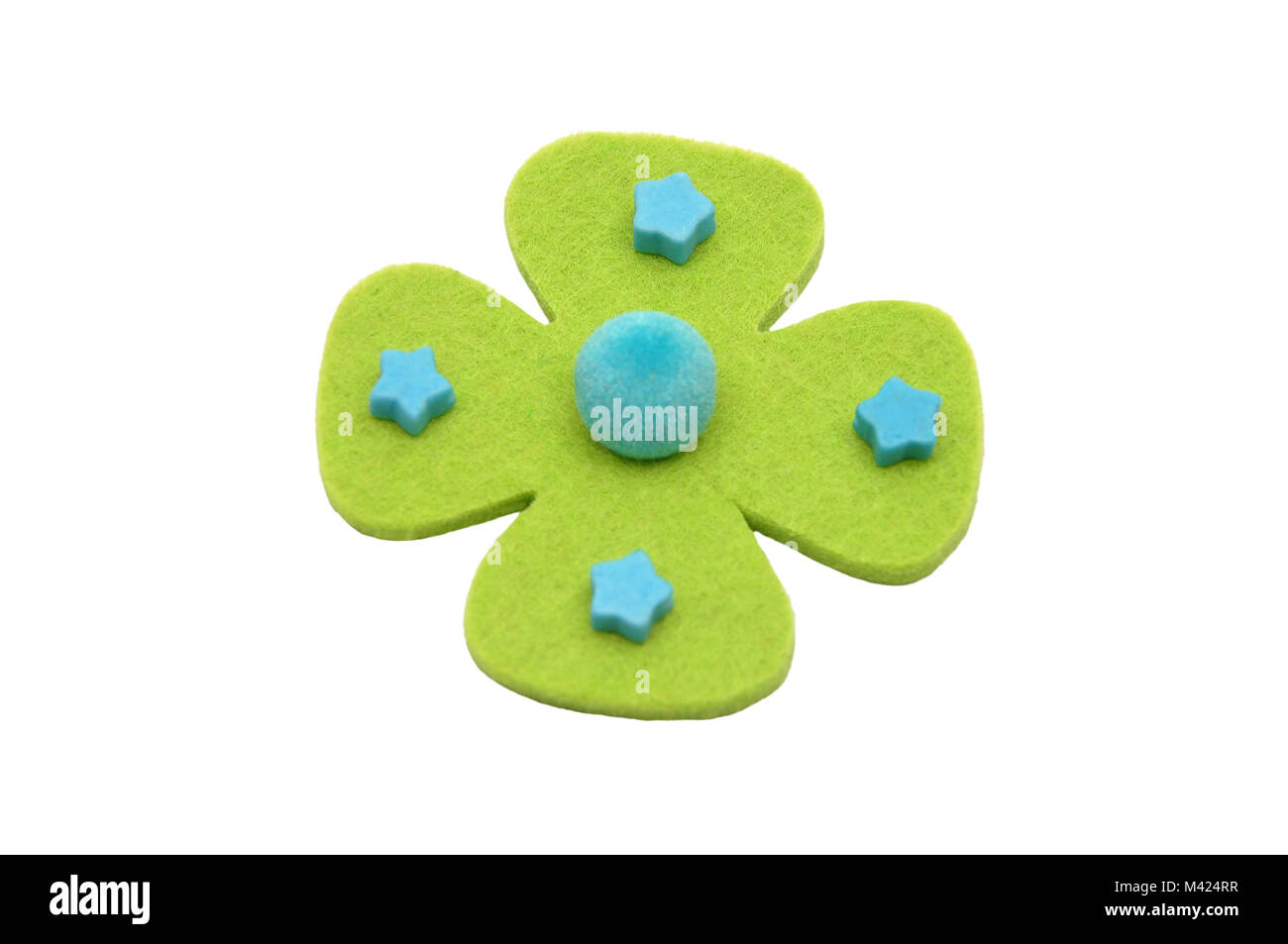 Turquoise stars on felt Stock Photo - Alamy