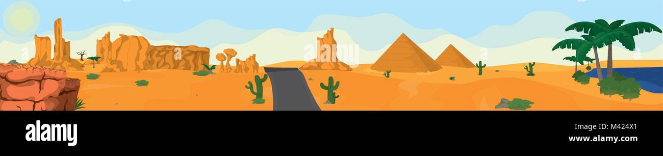 Panoramic valley view Stock Vector Images - Alamy