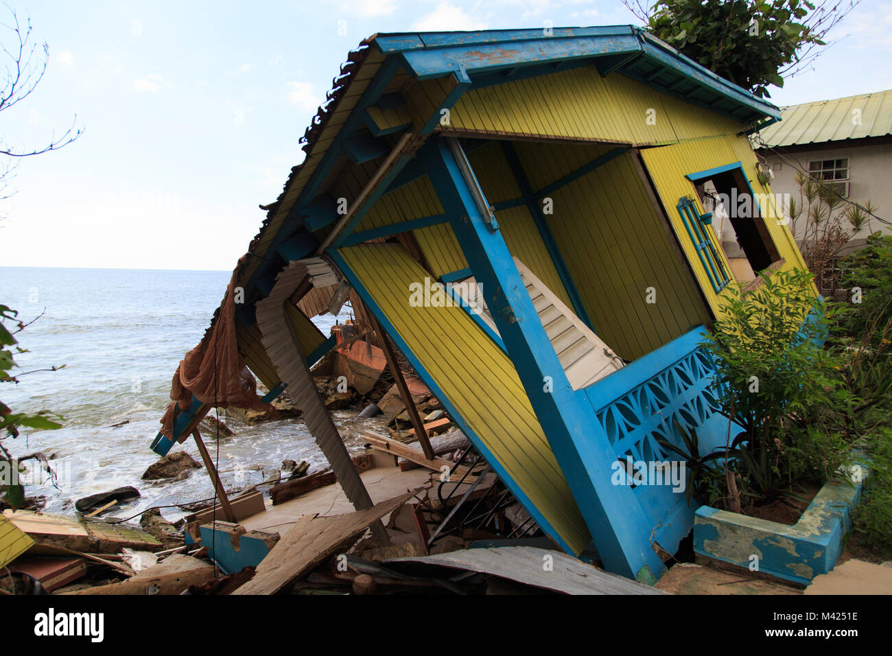 RINCÓN, Puerto Rico, January 19, 2018 - House destroyed by coastal ...