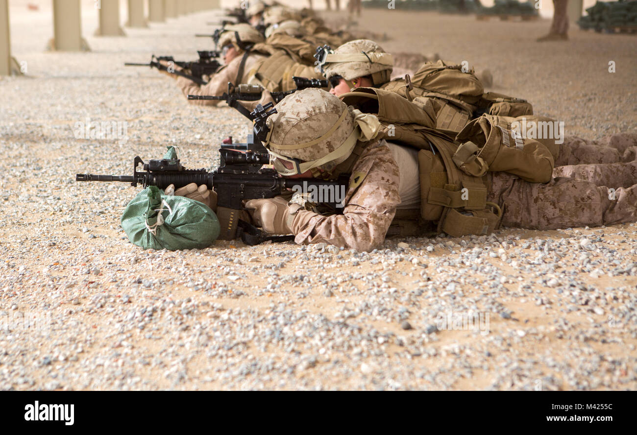 U.S. Marines with Headquarters and Service Company, Ground Combat ...