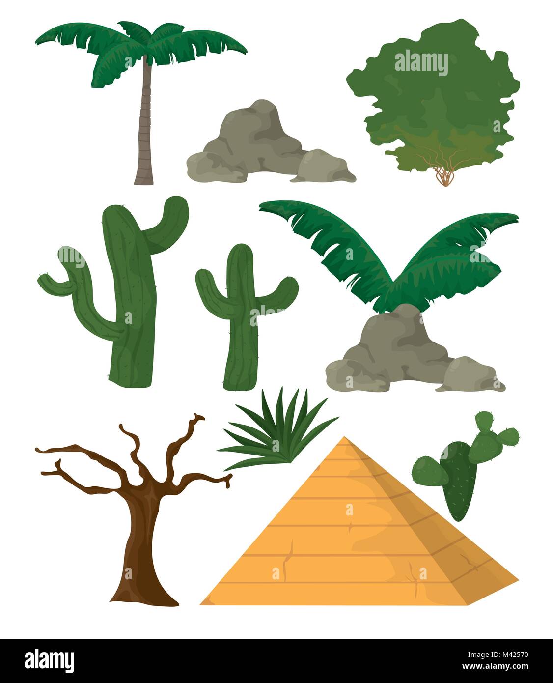 Dry desert landscape rocks Stock Vector Images - Alamy