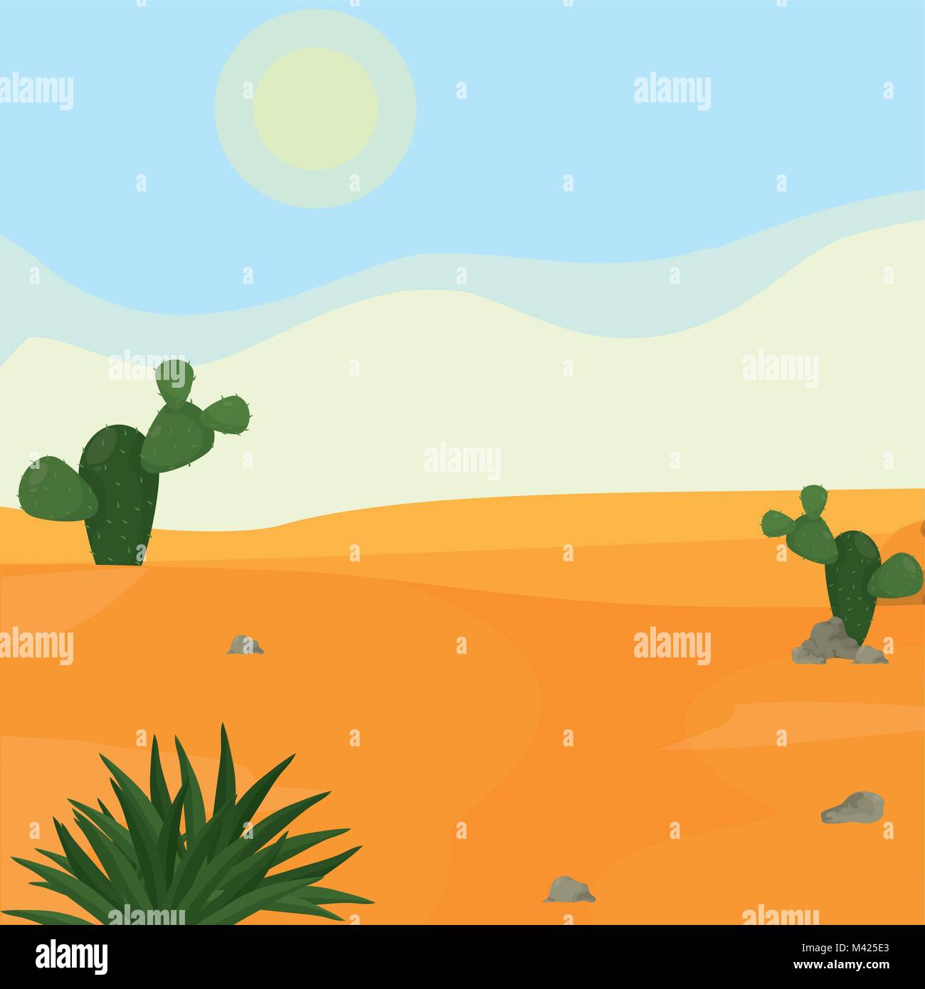 Desert landscape cartoon Stock Vector Image & Art - Alamy