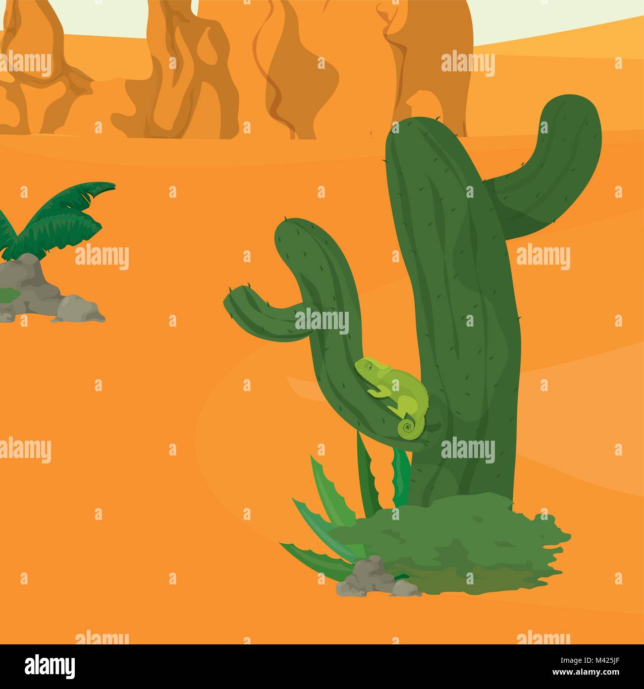 Desert landscape cartoon Stock Vector Image & Art - Alamy