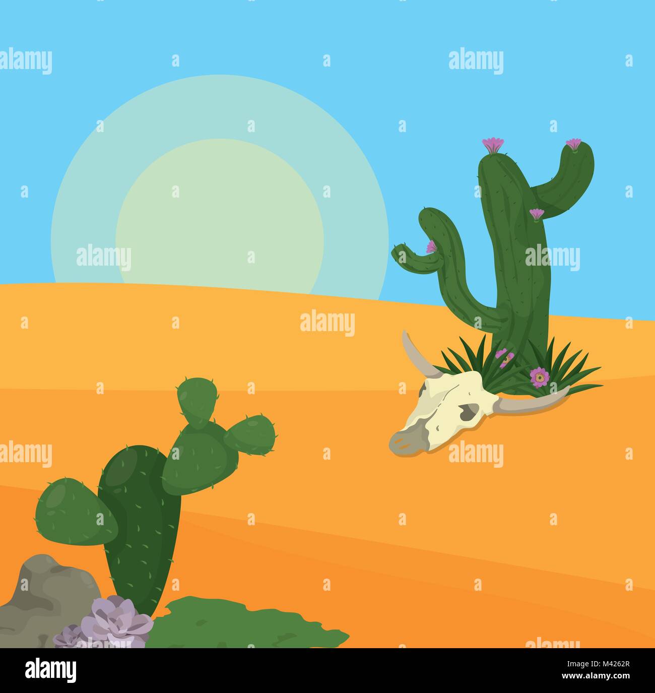 Desert landscape cartoon Stock Vector Image & Art - Alamy