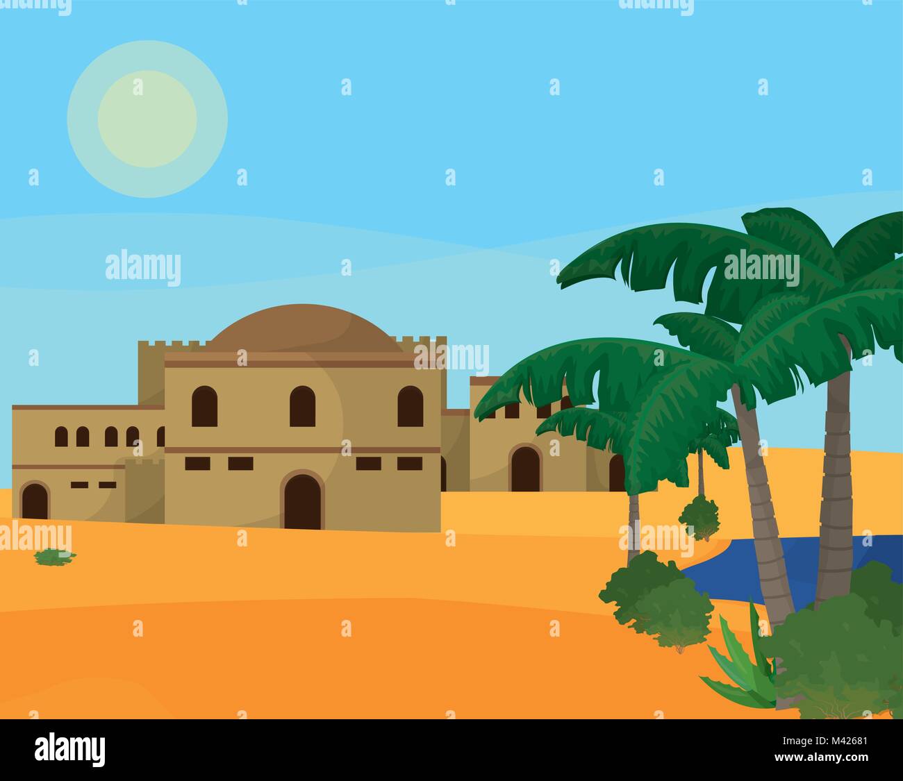 Desert sand house Stock Vector Images - Alamy