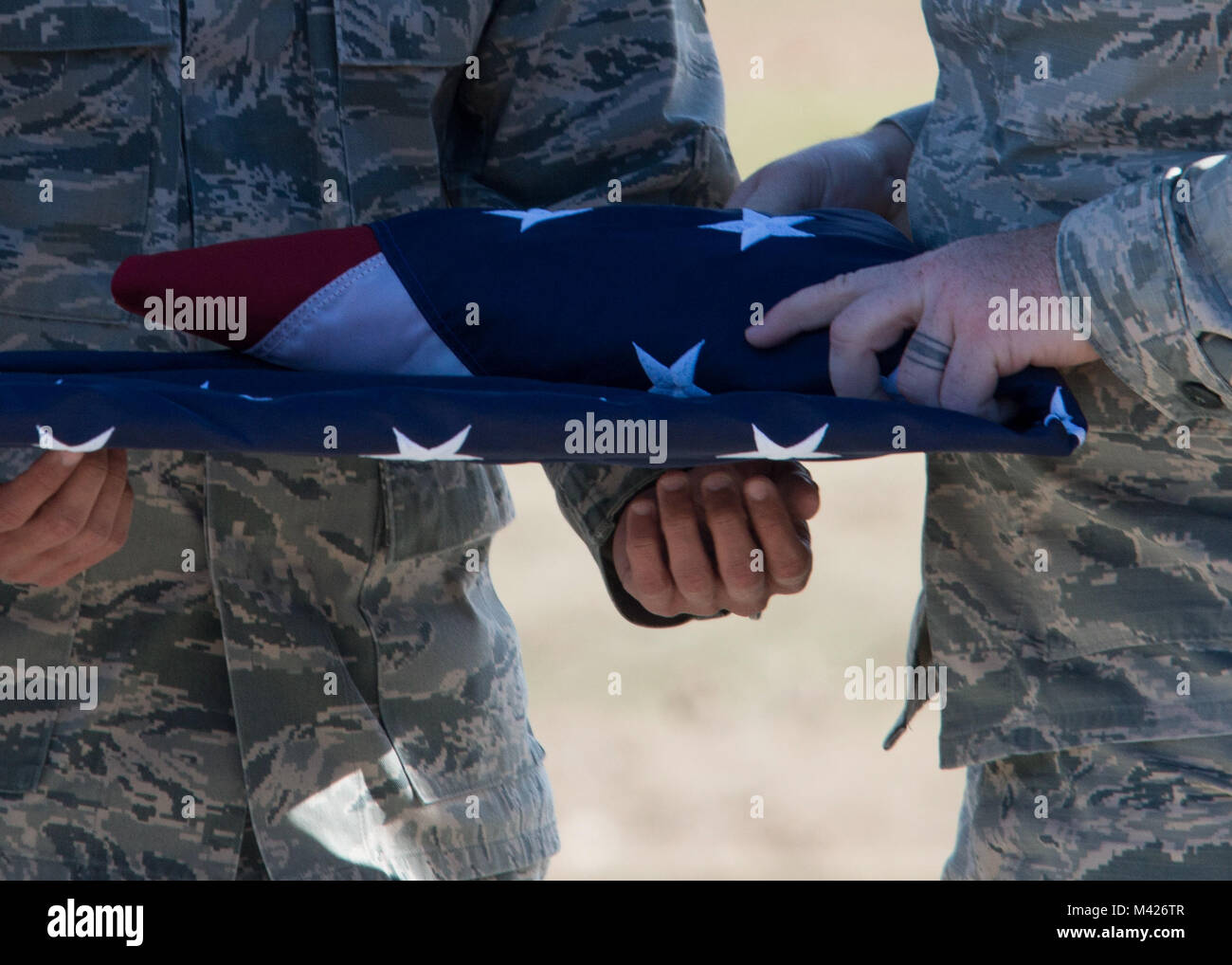 U.S. Air Force Senior Airman Cody Burgan, Senior Master Sgt. David B ...