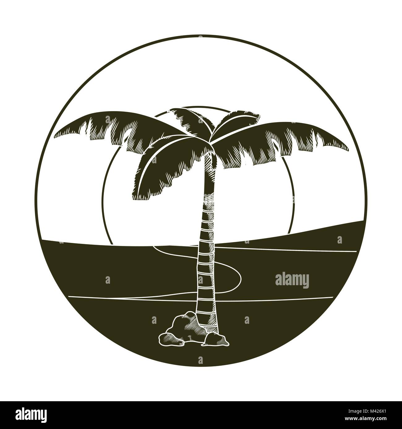 Sunrise in desert landscape Cut Out Stock Images & Pictures - Alamy