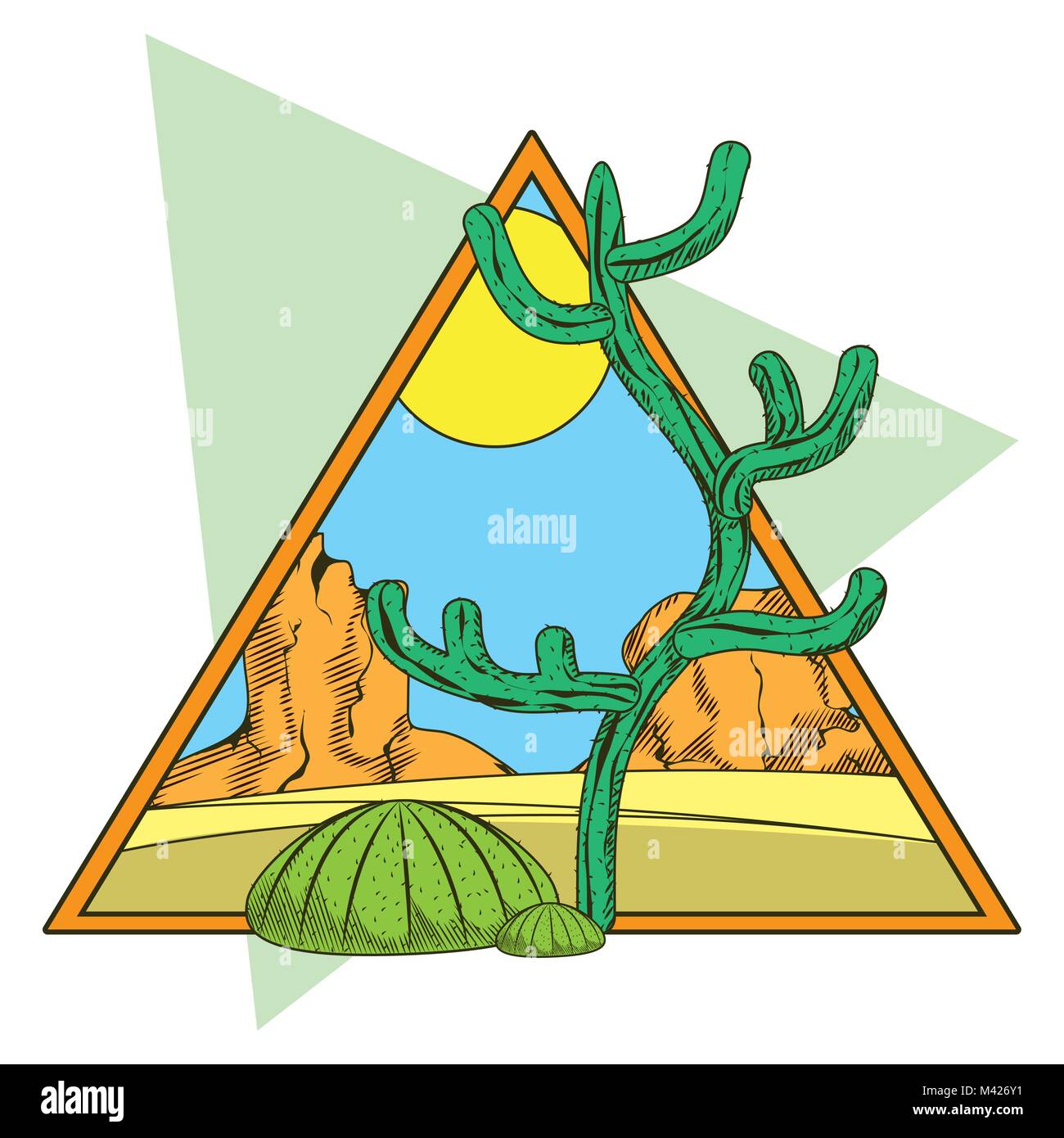 Cartoon Desert Landscape Wild West High Resolution Stock Photography ...