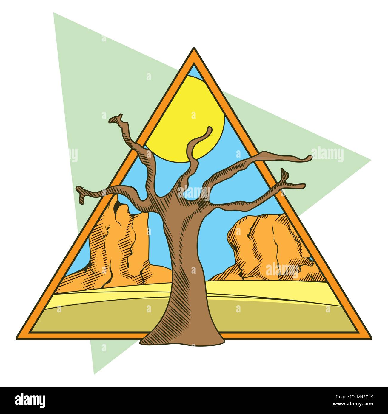 Tree on desert cartoon Stock Vector Image & Art - Alamy