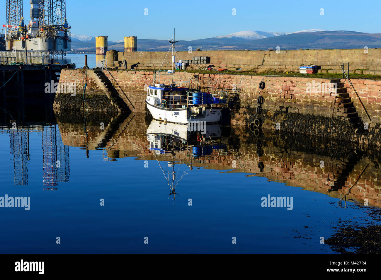 Cromarty harbour on the Black Isle in Ross and Cromarty, Highland ...