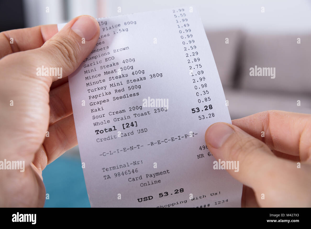 Grocery receipt hi-res stock photography and images - Alamy